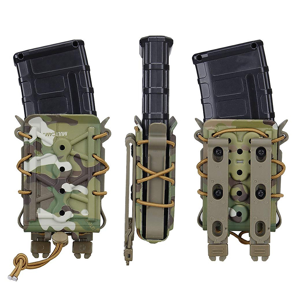 IDOGEAR Mag Pouch 5.56mm 7.62mm Rifle Magazine Pouches Molle Tactical Airsoft Poly Mag Carrier Hunting Equipment Holder (camo)