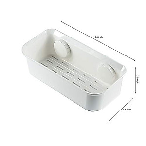LINDSAYIT Suction Cup Shower Caddy Shelf Rectangle