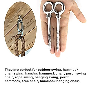 Abimars Marine Grade Hammock Hanging Kit by Load Capacity 650lbs, 316 Stainless Steel Hammock Hooks for Hammock Stand, Yoga & Brazilian Hammocks, Swing Chair, Indoor & Outdoor (4 Pack)