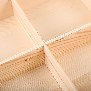 Tea Bag Holder Bamboo Tea & Food Storage Organizer Container Box 6 Compartment Tea Coffe Packet Box Wooden Sugar Bag Box for Tea Bags Coffee Snacks Sugar Sweeteners Small Packets