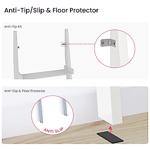 Ballucci Over The Toilet Storage Shelf, 2-Tier Over Toilet Bathroom Organizer, Bath Towel Rack and Behind Toilet Organizer Leaning Shelf, Modern Bathroom Decor Ladder Shelves, White