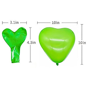 100 10-inch Color Heart shaped balloons 10 Kinds of Rainbow Party Latex Balloons for Valentines Day,Propose Marriage,Wedding Party…