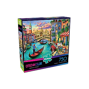 Buffalo Games - Sights of Venice - 750 Piece Jigsaw Puzzle, Blue