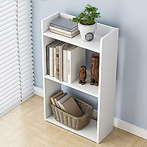 3-Tier Open Shelf Bookcase Simple Floor Bedroom Shelf Creatives Free Combination Small Bookshelf