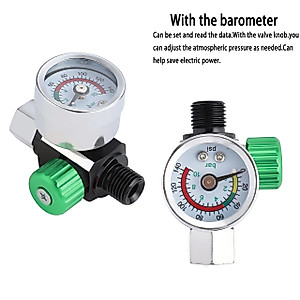 ENDOZER Oil Water Separator, Air Filter with Pressure Gauge, Pressure Regulator for Air Spray Gun, 1/4" Inlet and Outlet