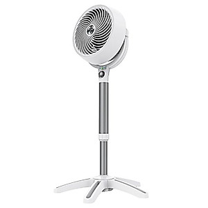 Vornado 683DC Energy Smart Medium Pedestal Air Circulator Fan with Variable Speed Control & VFAN Mini Classic Personal Vintage Air Circulator Fan, Vintage White- Classic Base