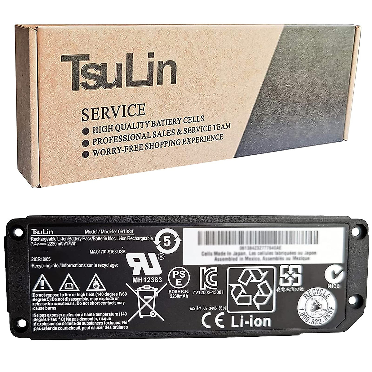 TsuLin 061384 Speaker Battery Compatible with Bose SoundLink Mini Bluetooth Speaker I one Bose SoundLink Mini one I SoundLink Mini Bluetooth Speaker I Series 061386 063287 061385 063404