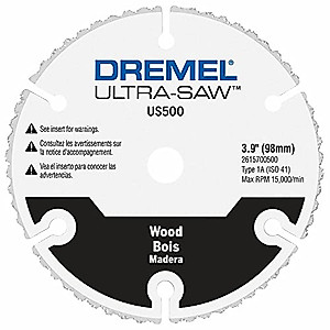 Dremel US500-01 Ultra-Saw 4-Inch Carbide Wood Cutting Wheel, White