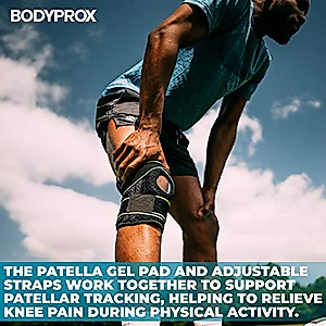 Bodyprox Knee Brace with Side Stabilizers & Patella Gel Pads for Knee Support