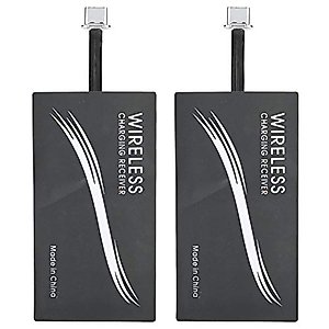 2PCS Universal Ultra Slim Type C QI Wireless Charger Charging Receiver Module, Qi Receiver Widely Suitable for Type C Mobile Phone