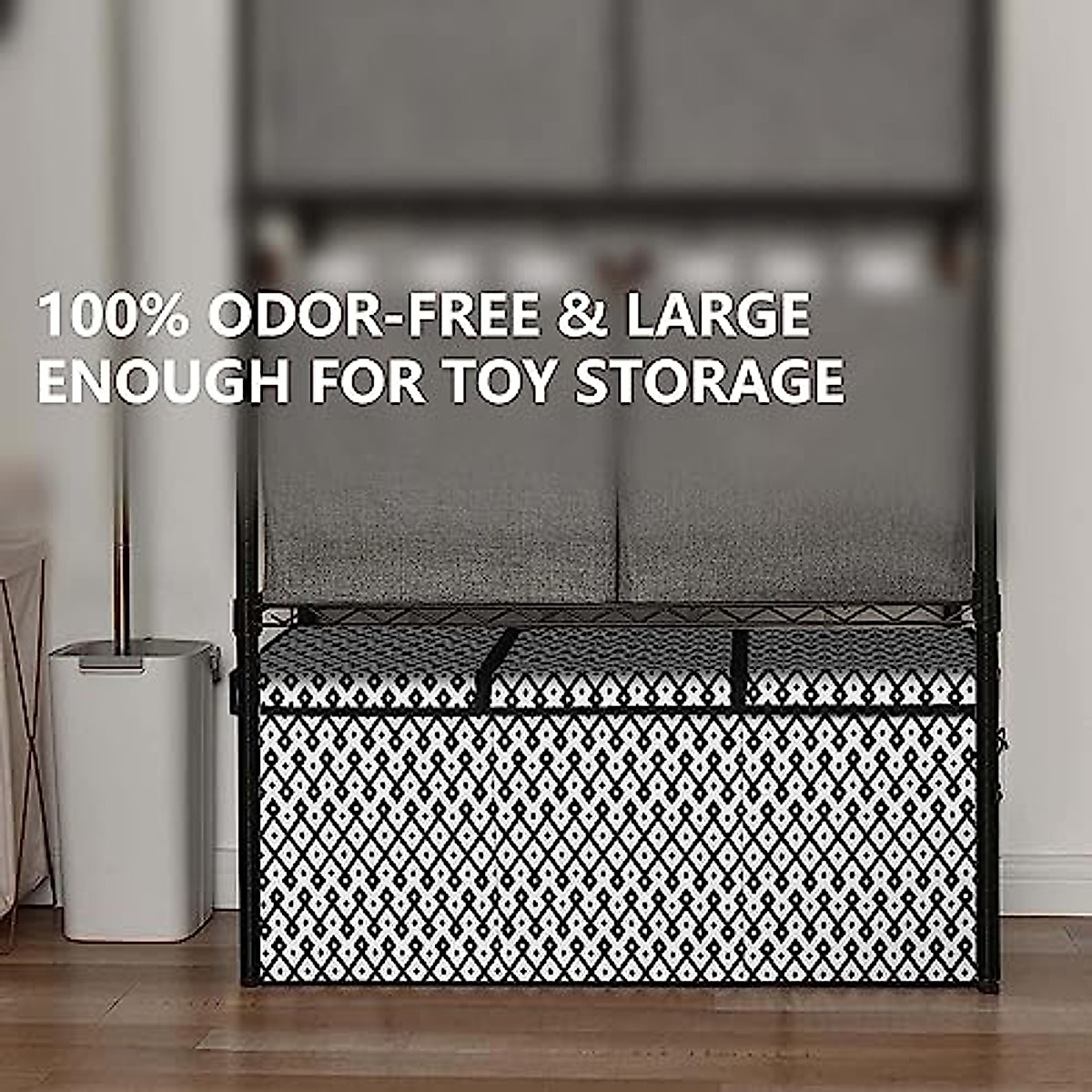 YUNLINLI Toy Box Chest for Boys Girls Toy Organizer and Storage Bins Organizer with Removable Lids Foldable Toy Chest Storage Bin for Playroom Bedroom Large Size 40x14x16inch