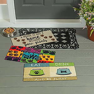 Evergreen Flag Seasonal Sassafras Interchangeable Mat and Tray A House is Not a Home Without Paw Prints Burlap
