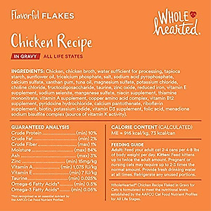 WholeHearted Grain Free by Land and Sea Flaked Wet Cat Food Variety Pack for All Life Stages, 2.8 oz, Count of 24