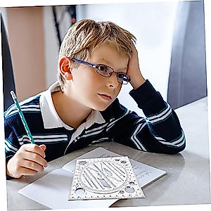 3 Pcs Drawing Millions of Feet Patchwork Ruler Circle Stencil Interior Design Ruler Clear Quilters Ruler Quilting Stencils Geometric Drawings Templates Plastic Plotter Round Child