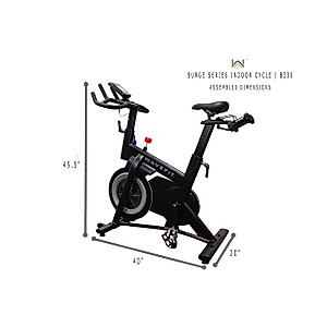 WaveFit B300 Surge Series Indoor Cycle Home Stationary Exercise Bike with 30-Lb Flywheel, Bluetooth Connectivity and Built-in Fitness Metrics Tracking, 275 lb Weight Capacity
