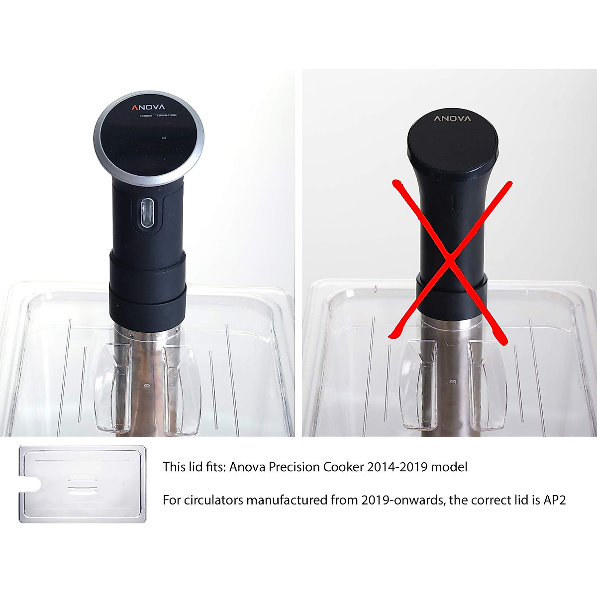 LIPAVI C20L-AP Lid for LIPAVI C20 Sous Vide Container, tailored for the Anova Precision immersion circulator