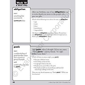 A Word a Day, Grade 4 Teacher Edition