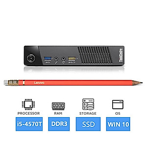 Lenovo ThinkCentre M73 Tiny Desktop Computer Mini PC, Intel Core i5-4570T up to 3.6GHz,16GB RAM,New 1TB SSD,WiFi Bluetooth,Wireless Keyboard and Mouse,Windows 10 Pro(Renewed)