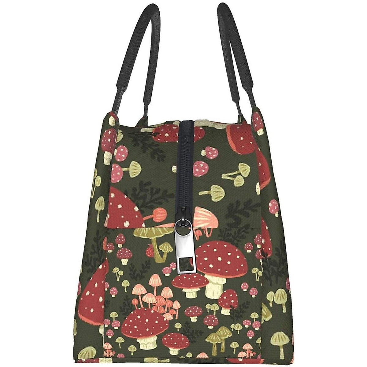 Reusable Insulated Watercolor Mushrooms Lunch Box Tote Box Meal Prep For Men & Women Work Picnic Or Travel