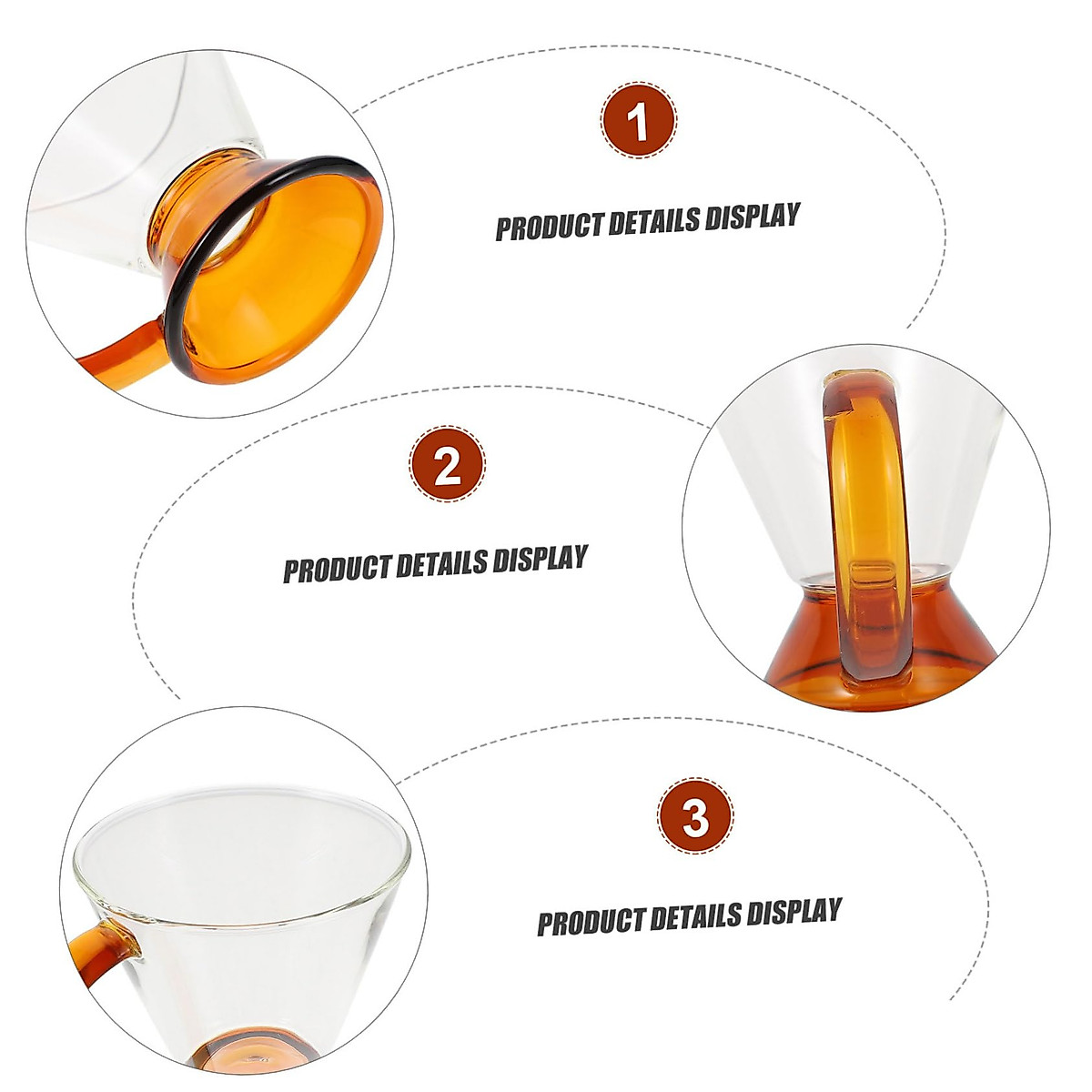 NAMOARLY Coffee Pot Travel Espresso Maker Clear Coffee Mugs Drip Coffee Maker Tea Severs Coffee Brewer Lemonade Cups with Lids Manual Espresso Machine Water Container Coffee Cup Glass White