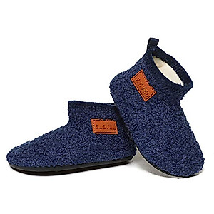 ditont Toddler Boys Girls Winter Warm Indoor House Bootie Slippers Kids Baby Lightweight Home Socks Boots(dt191007Blue27)