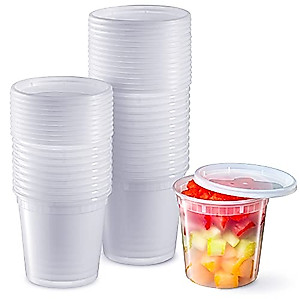Pantry Value 24 oz. Plastic Deli Food Storage Containers with Airtight Lids [24 Sets]
