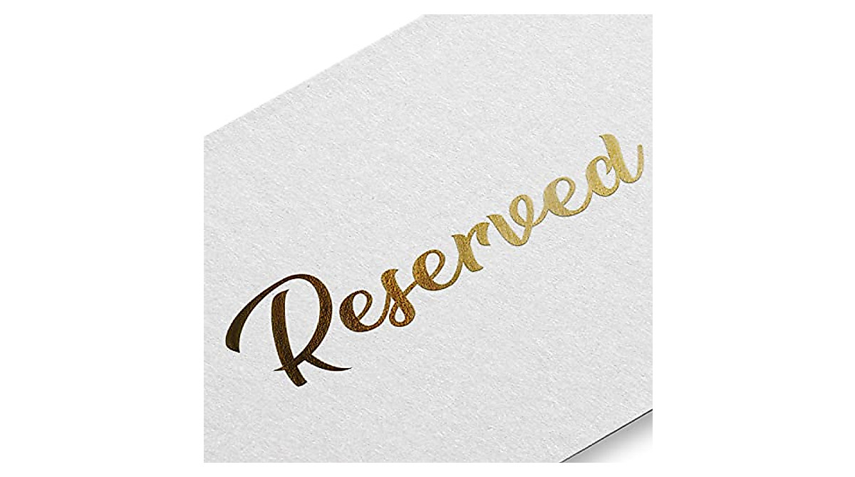 Elegant Gold Reserved Table Signs for Any Event