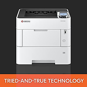 Kyocera ECOSYS PA5000x Monochrome Laser Printer, 52 ppm, 600 x 600 dpi and Up to Fine 1200 dpi, 600 Sheet Tray, 100 Sheet MPT, Duplex, 5 Line LCD w/Hard Key Panel, Gigabit Ethernet, USB, 512 MB