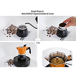kleeklea Stovetop Espresso Maker, Premium Aluminum Moka Pot 3 Espresso Cups, Percolator Coffee Pot, Cuban Coffee Maker Italian Coffee Maker Greca Coffee Maker Camping Coffee Pot
