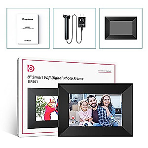Digital Picture Frame Dreamtimes 8 Inch WiFi Digital Photo Frame with IPS HD Touch Screen, Latest Upgraded Version, US Design, Easy Setup to Share Photos or Videos Remotely via AiMOR App from Anywhere