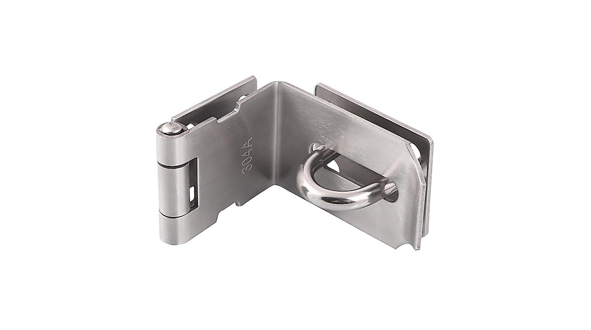 HOWDIA 4 Inch Stainless Steel Door Hasp Lock - Secure Doors & Cabinets