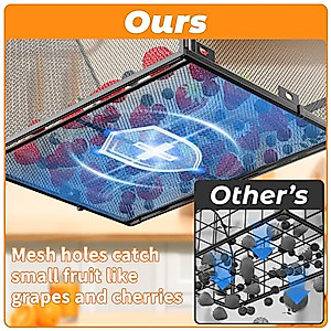 Foellstoe Hanging Fruit Basket for Kitchen, Kitchen Organizers and Storage Potato Onion Storage Wall Storage Baskets Pantry Organizers and Storage Stackable Basket