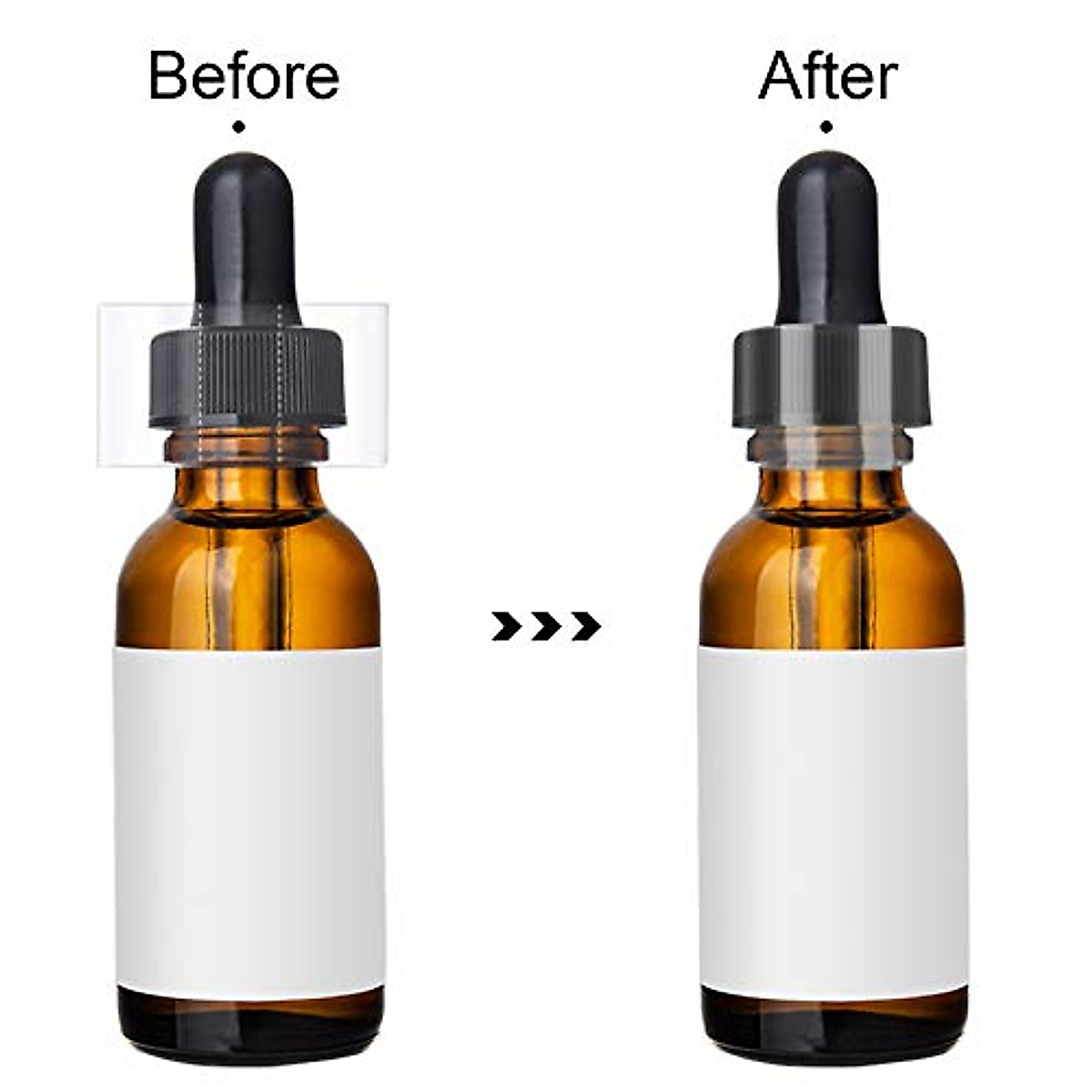 Shrink Bands,45x23mm 200Pcs Clear Perforated Shrink Bands for Bottles, Jars, Lip Gloss Tubes Fits Cap Diameter 3/4 to 1 Inch, 2 Mil