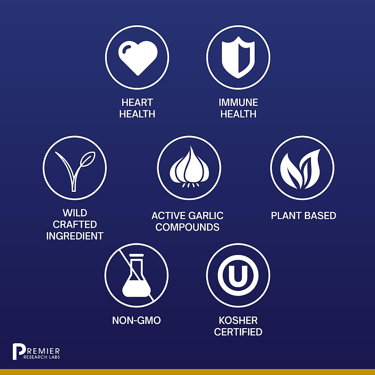 Premier Research Labs Allicidin - Garlic Allicin Supplement, Garlic Supplements, Garlic Pills, Allicin Extract, Garlic Extract, Odorless Garlic Capsules, Immune Support - 60 Vegetarian Capsules