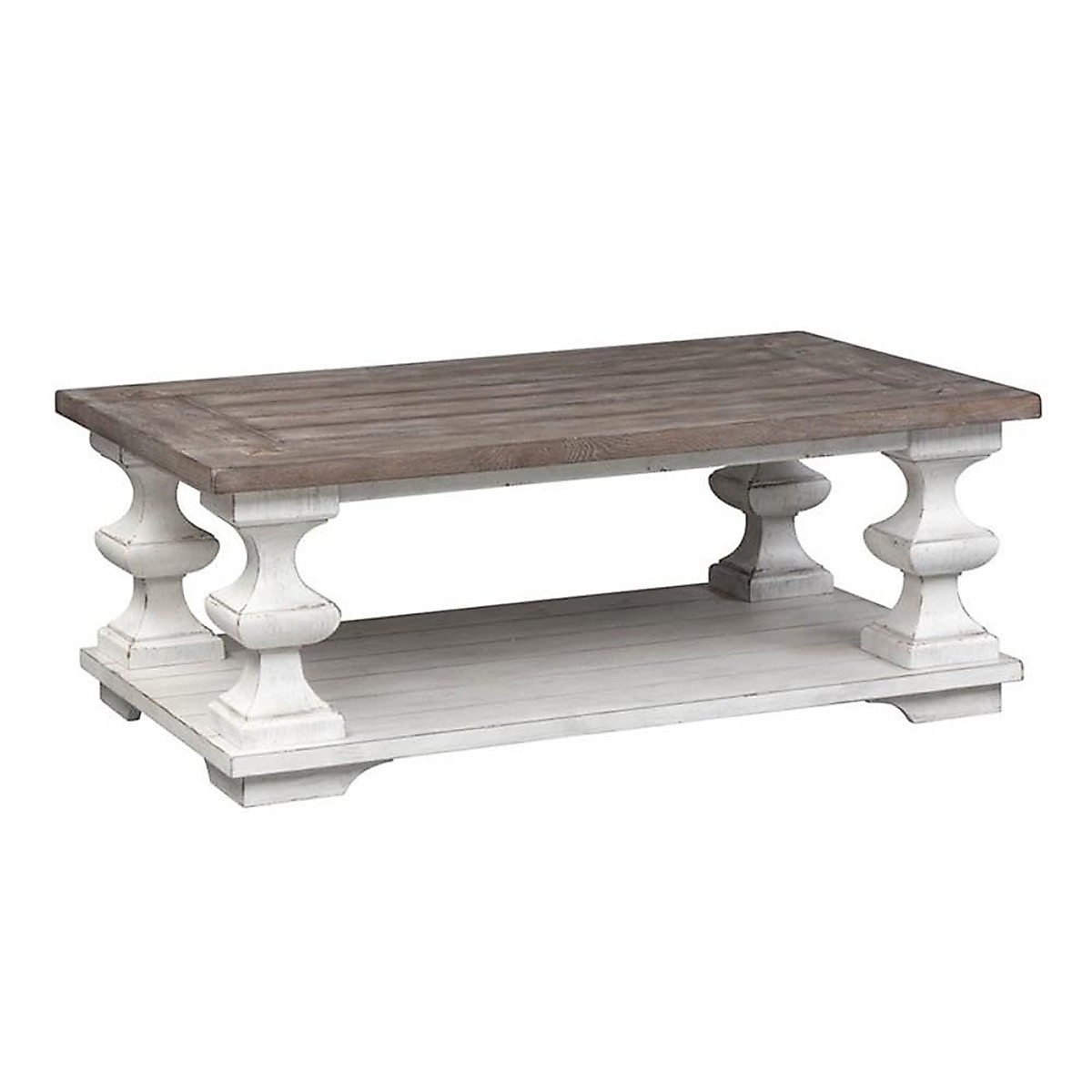 Liberty Furniture INDUSTRIES Cocktail Table in Heavy Distressed White