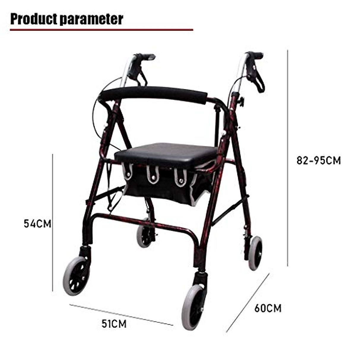 Upright Rollator Walker - Stand Up Rolling Walker, Forearm Rollator Walker, Stand Up Rollator Walker, Upright Walker, Rollator Walker, Upright Rollator Walker, Heavy Duty Upright Walker,Load weight 22