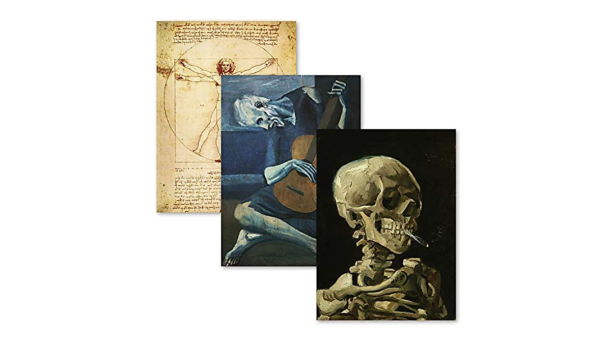 3-Pack Laminated Fine Art Prints: Da Vinci, Picasso, Van Gogh