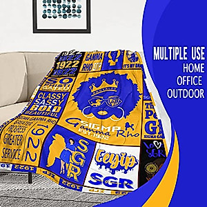 Nine City Sigma Gamma Rho Sorority Blanket for Women - 40''x50'' Throw Gift with 1922 Poodle and African American Design for Her or Girlfriends, Sigma Gamma Rho Gifts