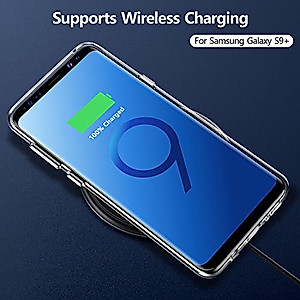 Rayboen for Samsung Galaxy S9 Plus Case (Not for S9 5.8in), Crystal Clear Shockproof Non-Slip Anti-Yellowing Protective Phone Case, Hard PC Back & Soft TPU Frame Slim Cover for Galaxy S9+ Plus