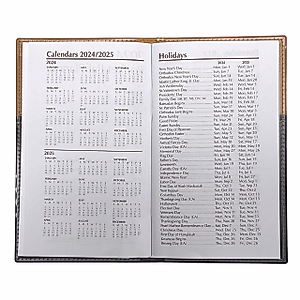 BookFactory 2024 Weekly Pocket Calendar/2024 Weekly Calendar/2024 Planner Calendar/Weekly Agenda Organizer - Calendar with Notepad (CAL-2024-POCKET(Organizer))