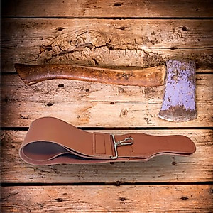 G.B.S Straight Razor Leather Strop Sharpening Strap 2.5" X 23.5" Grain Cowhide- Dual Straps Swivel for Sharpening Razor, Knifes & Kitchen Cutlery Clip, Keeps Your Blade Sharp