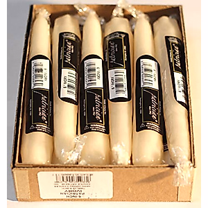 6in Ivory Taper Candles. Made in USA