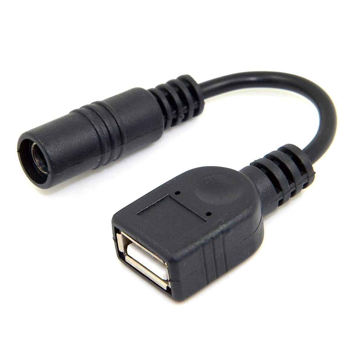 cablecc 5V USB Female to DC Power Jack 5.5 2.1mm Charge Adpter Cable for Cell Phone & Tablet