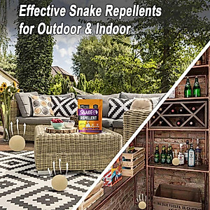 EQCFSATY Snake Repellent for Yard Powerful, Snake Repellent Pet Safe, Snake Away Repellent for Outdoors,Snake Repellent Indoor, Backyard Snake Repellent Outdoor, Snake Deterrent Outdoor -8P