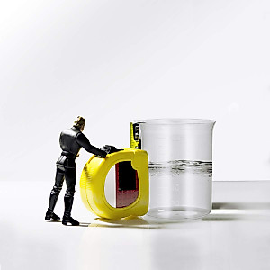 BESTOMZ Plastic Graduated Beakers Transparent Lab Measuring Cup 100mL Set of 6