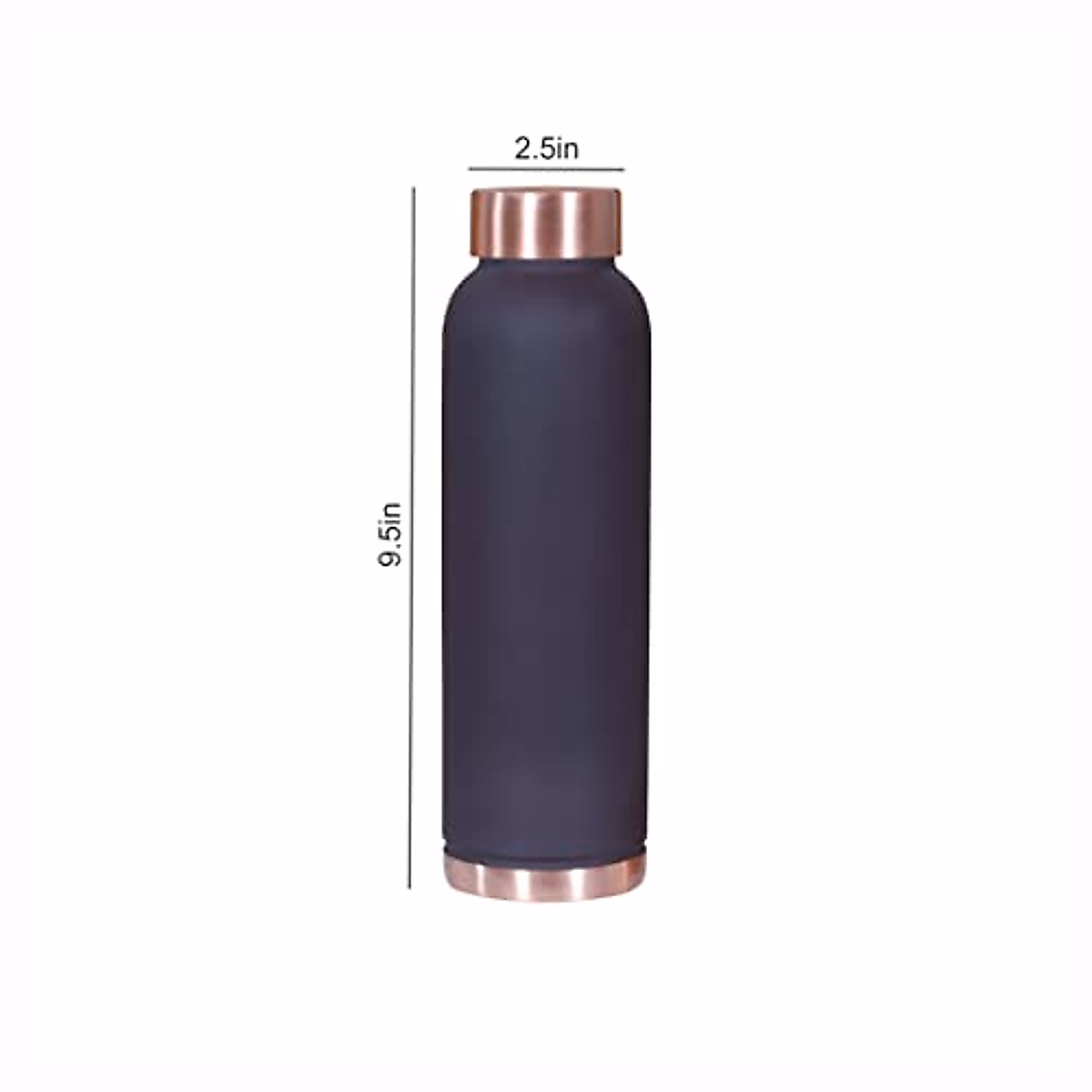 AVA DESIGNZ Copper Water Bottle (950ml) | 100% Pure Copper Bottle | BPA Free & Non Toxic Water Bottle with Anti Oxidant Properties of Copper | Matt Brown