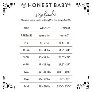 HonestBaby unisex baby 5-pack Organic Cotton Long Sleeve Bodysuits and Toddler T Shirt Set, Bright White, 0-3 Months US