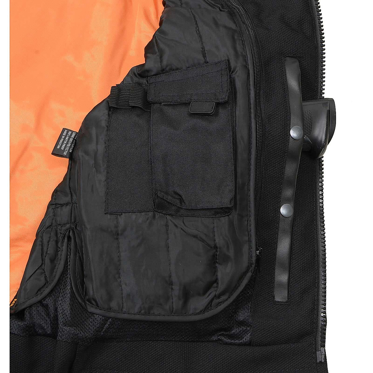 Milwaukee Leather MPM1730 Black Padded Textile Motorcycle Jacket for Men w/Reflective Skulls - All Season Motorcycle Jacket - X-Large