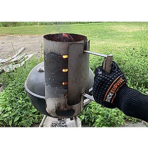 QUICKSURVIVE - Extreme Heat Resistant Glove up to 932F for BBQ, Grilling, Baking Fire Pit and Fire Place Fire Safety Glove ( 2 Gloves Total)
