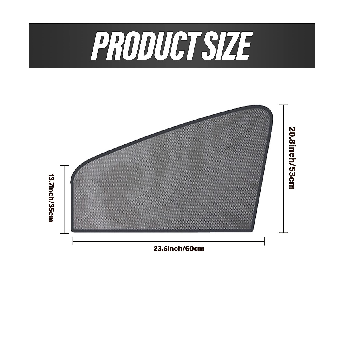 Reswish 2 Pack Universal Car Shades for Front Windows, Magnetic Side Window Sunshade, Car Window Shades (2PCS Front)